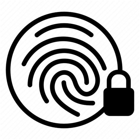 Fingerprint Biometric Identification Lock Scan Security Icon Download On Iconfinder