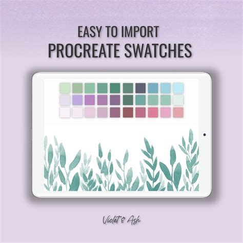 Cactus Procreate Palette Color Chart Botanical Procreate Etsy