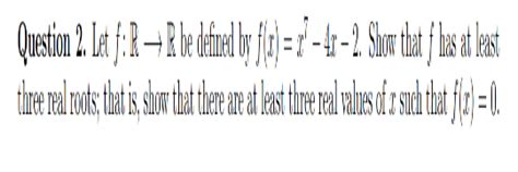 Solved Question 2 Let f R R be defined by fir ² 4 2 Chegg com