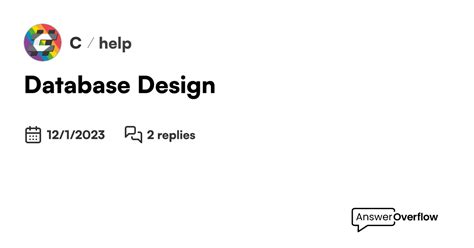 Database Design C