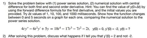 Solved 1 Solve The Problem Below With 1 Power Series Chegg Com