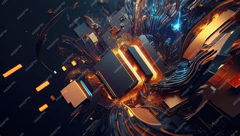 Premium Ai Image Abstract Technology Background Circuit Cpu Motherboard Illustration Digital
