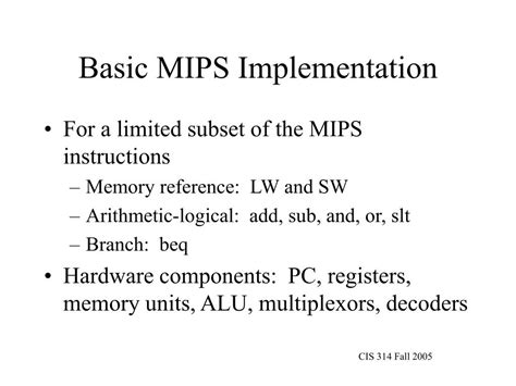 PPT MIPS Datapath Single Cycle And Multi Cycle PowerPoint Presentation ID