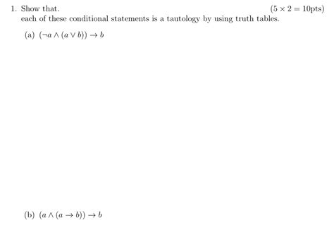 Solved 1 Show That 5 X 2 10pts Each Of These