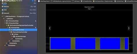 Uikit Removing Uivisualeffect From Avplayerviewcontrollercustomoverlayviewcontroller Stack