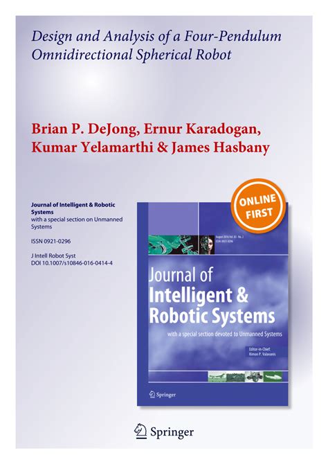 Pdf Design And Analysis Of A Four Pendulum Omnidirectional Spherical Robot