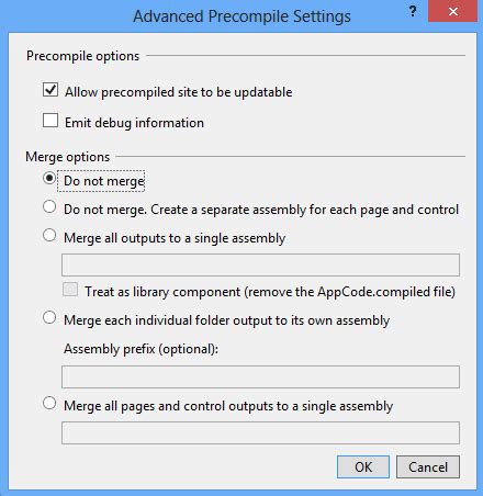C Cannot Deploy Website Using Precompile During Publishing Option