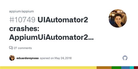 uiautomator2 crashes appiumuiautomator2server instrumentation result