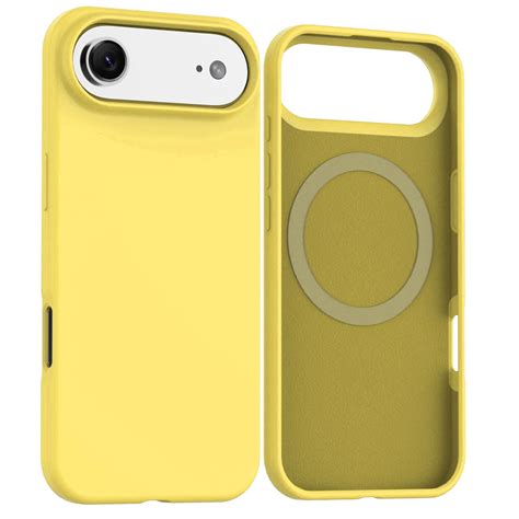 Yellow Soft Magnetic Silicone Case For Iphone 17 Air