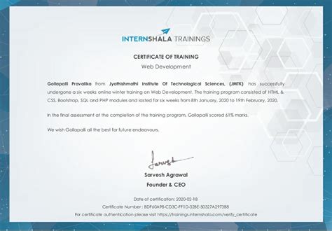 pravalika gollapalli 1st on linkedin internshala internship