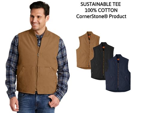 Blank Cornerstone® Washed Duck Cloth Vest Sublimation And Dtf Vest Etsy