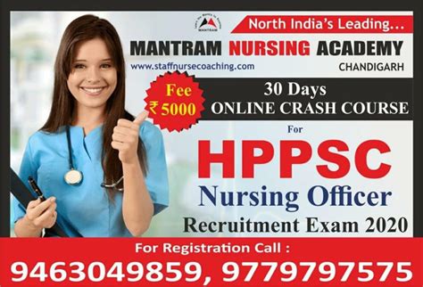Online Coaching For HPPSC HPSSB Staff Nurse Recruitment Exam Staff Nurse Coaching