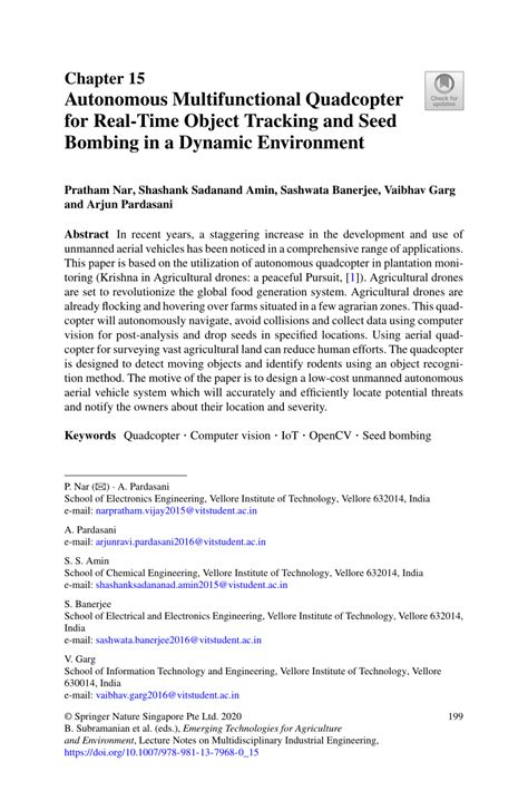 Pdf Autonomous Multifunctional Quadcopter For Real Time Object