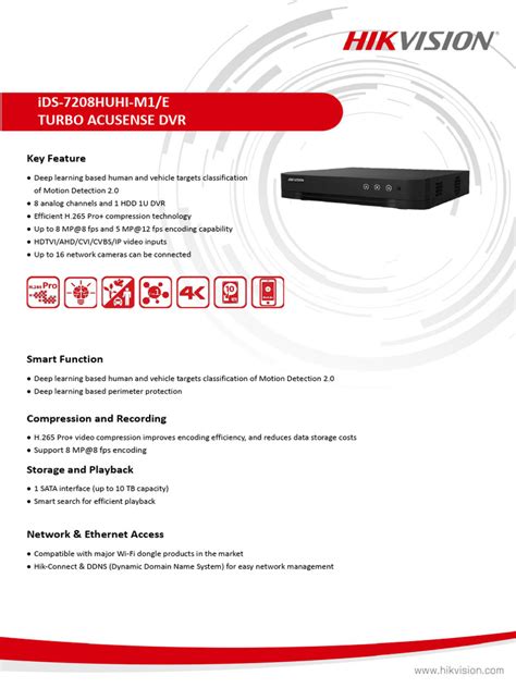 Datasheet Of Ids 7208huhi M1ev47100020230621 Pdf Frame Rate Hdmi