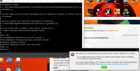 Minecraft Has Not Started Because Of An Unknown Error A Popular Solution To The Problem