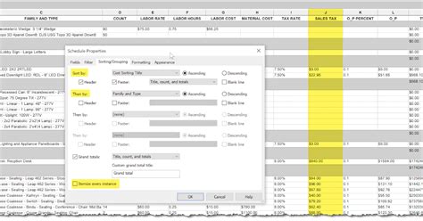 bim chapters revit schedules and itemize every instance