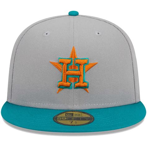 New Era Houston Astros Grayteal 2023 59fifty Fitted Hat