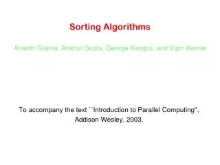 PPT Sorting Algorithms PowerPoint Presentation Free Download ID