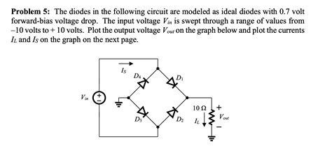 Solved Problem 5 The Diodes In The Following Circuit Are
