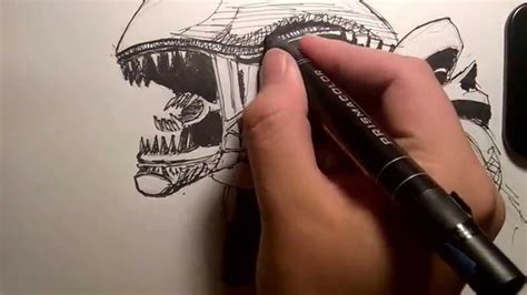 Drawing A Xenomorph YouTube