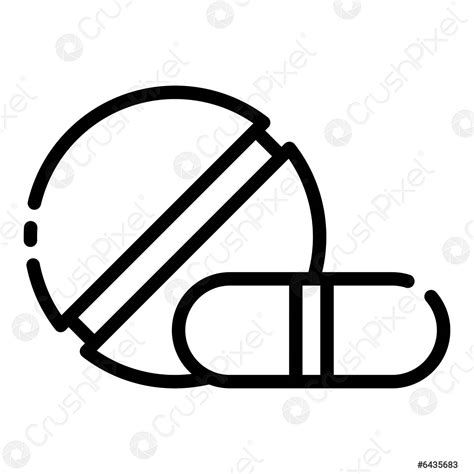 Medical Drug Addiction Icon Outline Style Stock Vector 6435683
