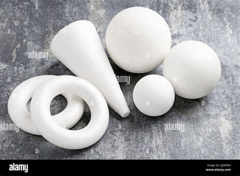 Various Shapes Made Of Styrofoam For Decorating With Decoupage