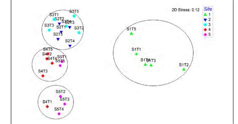 13 Non Metric Multidimensional Scaling Plot Of Benthic Communities At Download Scientific