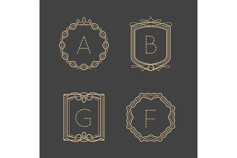 Calligraphic Vintage Monograms