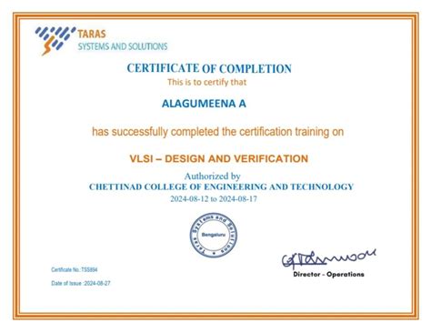 Vlsi Designandverification Semiconductor Engineering Learning Certification Technology