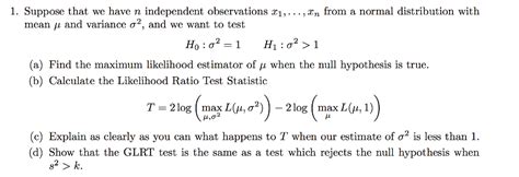 solved suppose that we have n independent observations x 1