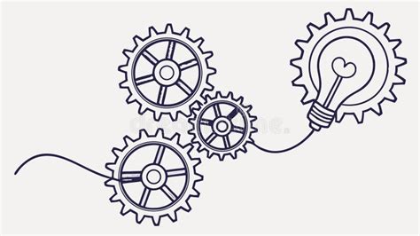 Gears Lightbulb Innovation Idea Power Vector Design Generative Ai Stock Vector Illustration