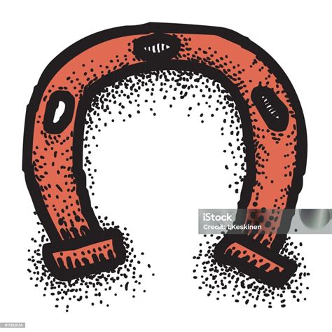 말굽 모양의 아이콘의 만화 이미지입니다 행복 한 패 기호 개념에 대한 스톡 벡터 아트 및 기타 이미지 개념 공예 공예 제품 Istock