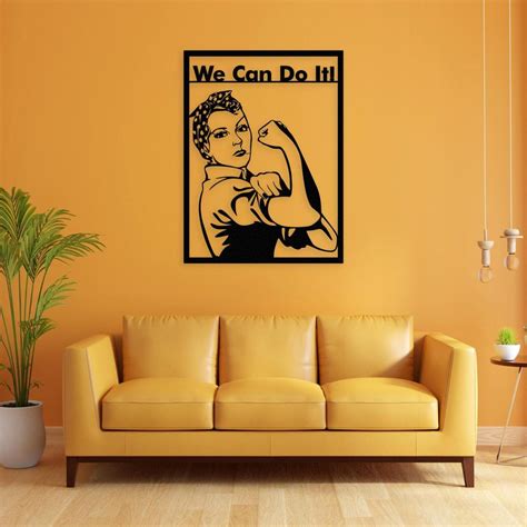 Rosie The Riveter Metal Wall Art Grandmix