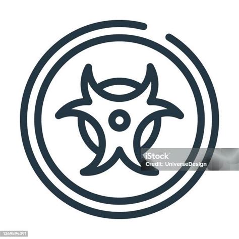 독성 폐기물 얇은 선 아이콘 기호 개념 격리 윤곽 선에서 위험 독성 선형 아이콘 웹 디자인 및 앱에 대한 벡터 그림 기호 요소입니다 0명에 대한 스톡 벡터 아트 및 기타