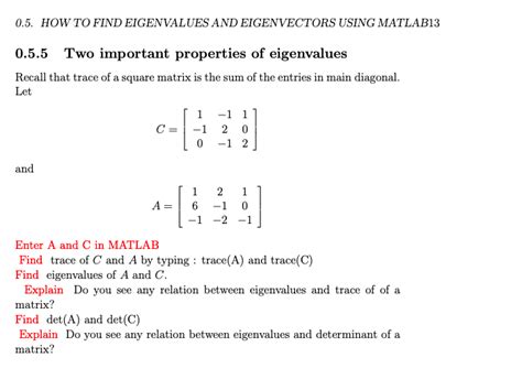 Solved 05 How To Find Eigenvalues And Eigenvectors Using