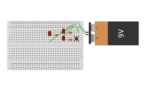 Circuit Design Leds Con Push Boton Tinkercad