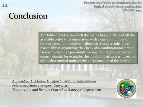 Ppt Properties Of Code With Summation For Logical Circuit Test Organization Powerpoint