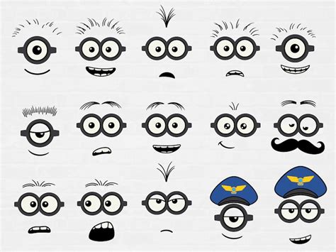 Minions Eyes Svg Minions Digital File Minion Face Svg Cut Etsy