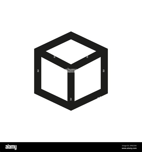 Cube Line Icon Simple Design Stock Vector Image And Art Alamy