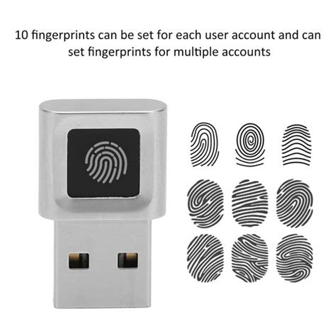 GetUSCart USB Fingerprint Reader For Windows Hello Portable Security Key Biometric Fingerprint