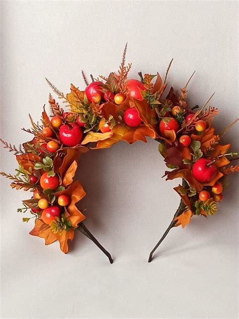 Осенний ободок для волос Купить на Ярмарке Мастеров Осенние украшения Осенний карнавал