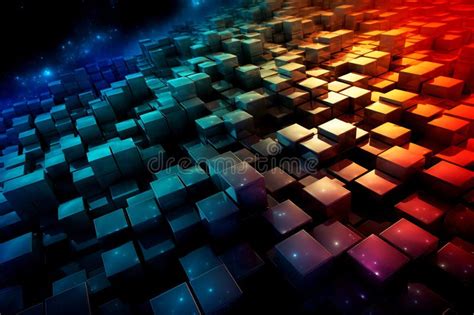 Cube Simple And Explains The Kaleidoscopic Of Mathematical Concept Stock Illustration