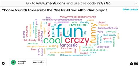 Mentimeter Word Cloud Single Steps Learning Project