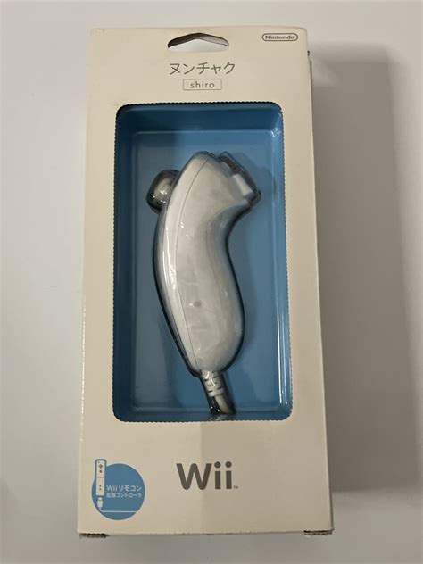 new nintendo wii nunchuk controller white retro unit