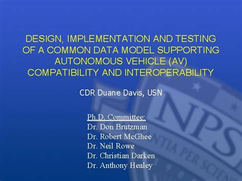 Design Implementation And Testing Of A Common Data