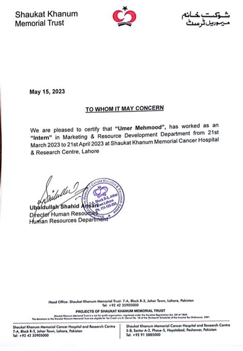 Umer Mehmood On Linkedin Internshipexperience Communityservice Healthcareindustry Grateful