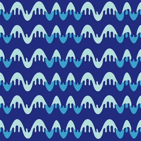 A Blue Background With A Pattern Of Waves And Waves Premium Ai