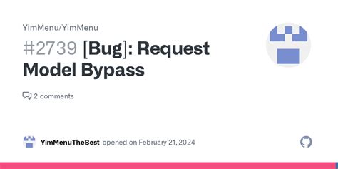Bug Request Model Bypass · Issue 2739 · Yimmenuyimmenu · Github