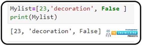List Datatype In Python With Tensorflow The Engineering Projects