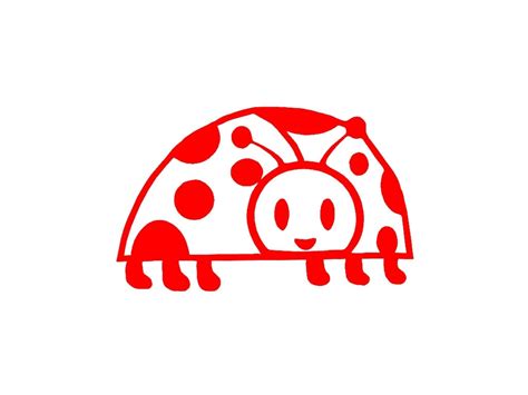 Cute Ladybug Custom Vinyl Decal Sticker Choose Your Color Etsy